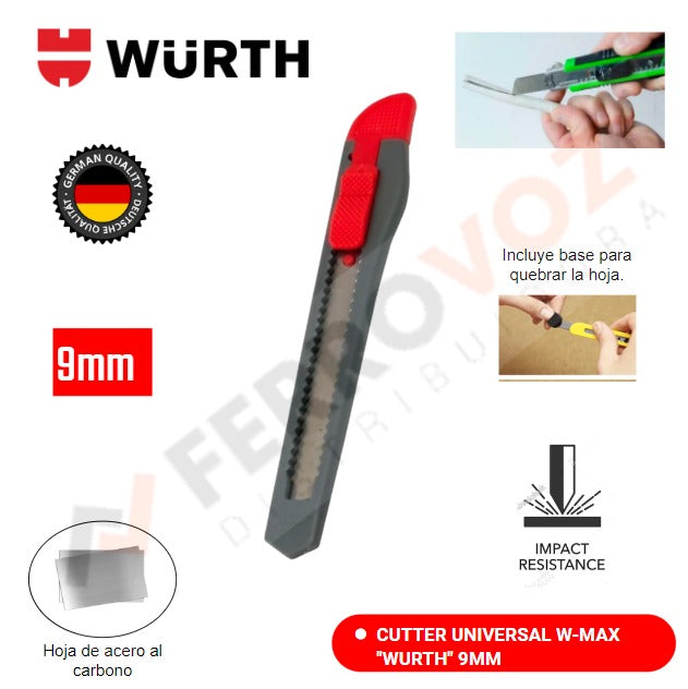 CUTTER UNIVERSAL W-MAX "WURTH" 9 MM – FERROVOZ IMPORT