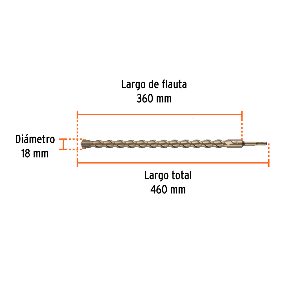 BROCA SDS PLUS 18 X 460 MM, TRUPER – FERROVOZ IMPORT