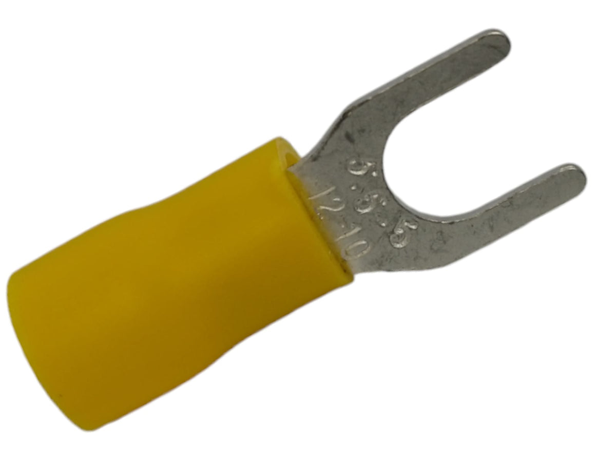 TERMINAL ELECTRICO AISLANTE HORQUILLA SV5.5 - 5 AMARILLO 3/16" 12-10AW ...
