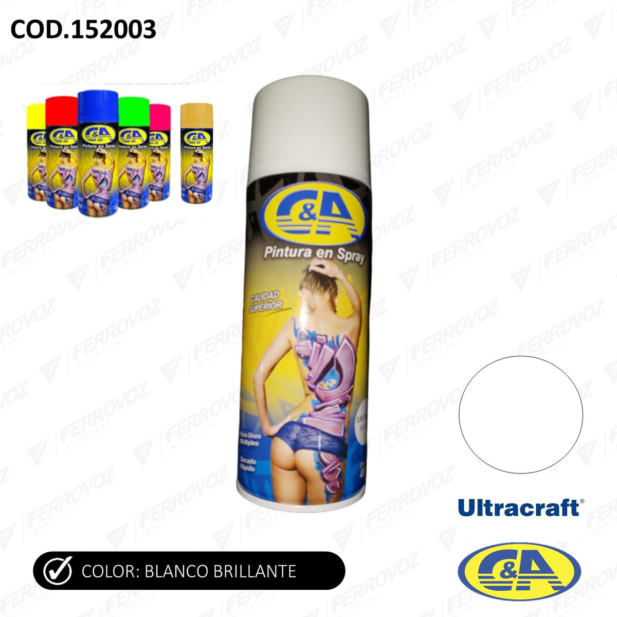 PINTURA SPRAY BLANCO BRILLANTE – FERROVOZ IMPORT