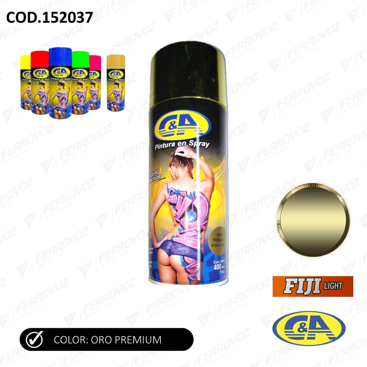 PINTURA SPRAY ORO PREMIUM – FERROVOZ IMPORT