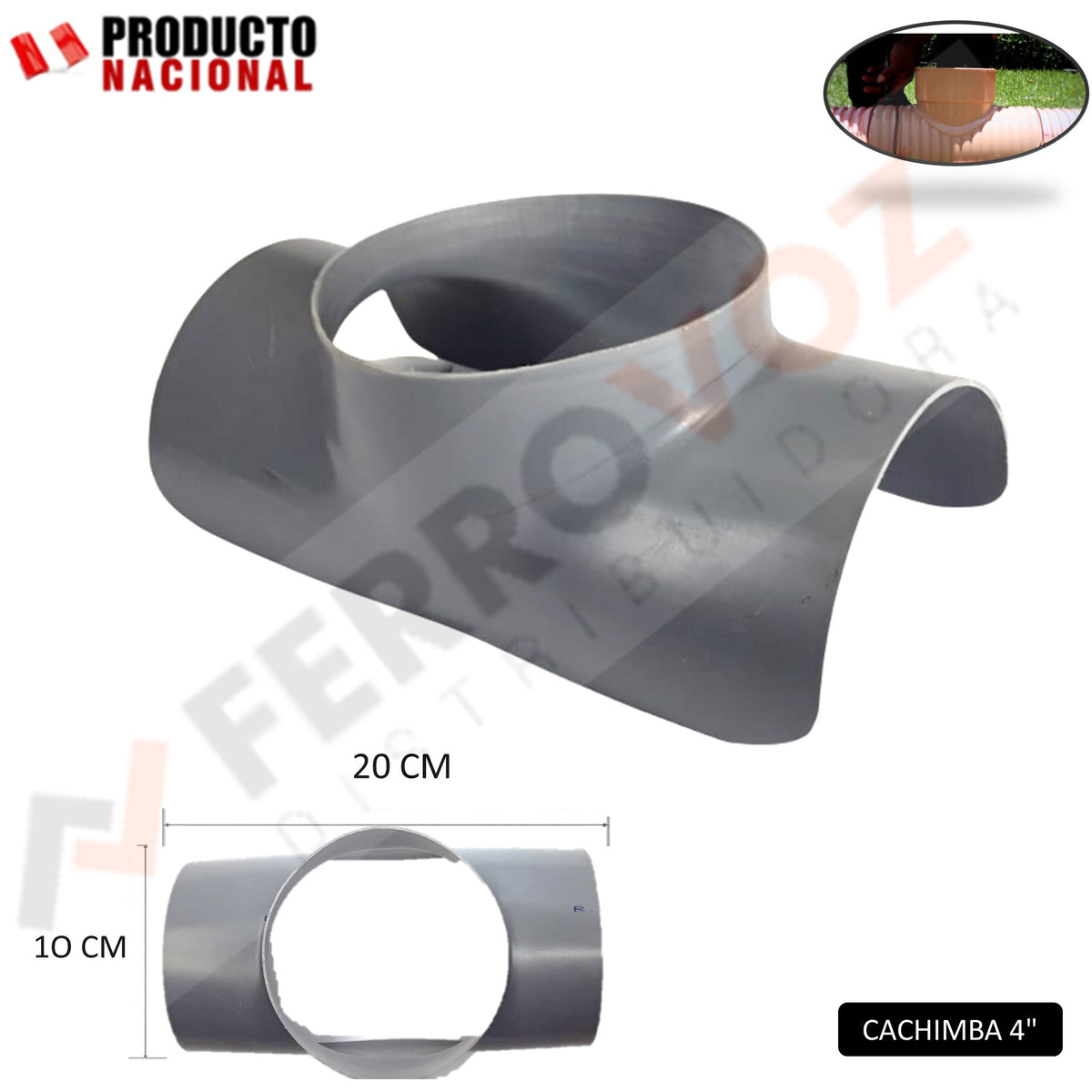 TEE CACHIMBA DESAGUE PVC 4" X 4" – FERROVOZ IMPORT